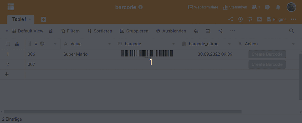 Tutorial: create a Barcode and save it as image to SeaTable - Scripts (Python and JS) - SeaTable ...