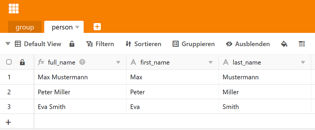 Formula in first column not showing in linkage view - Formulas - SeaTable Forum