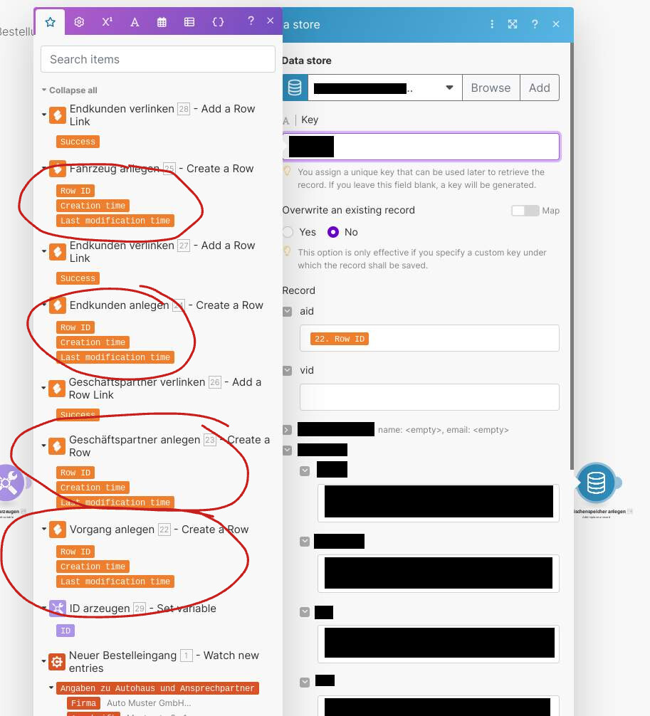 Make.com / SeaTable Rework / fields are not displayed - Integrations - SeaTable Forum