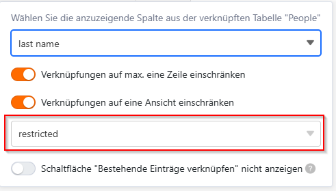 Link column / add new record: Understanding which fields are displayed (restricted views) - Base ...