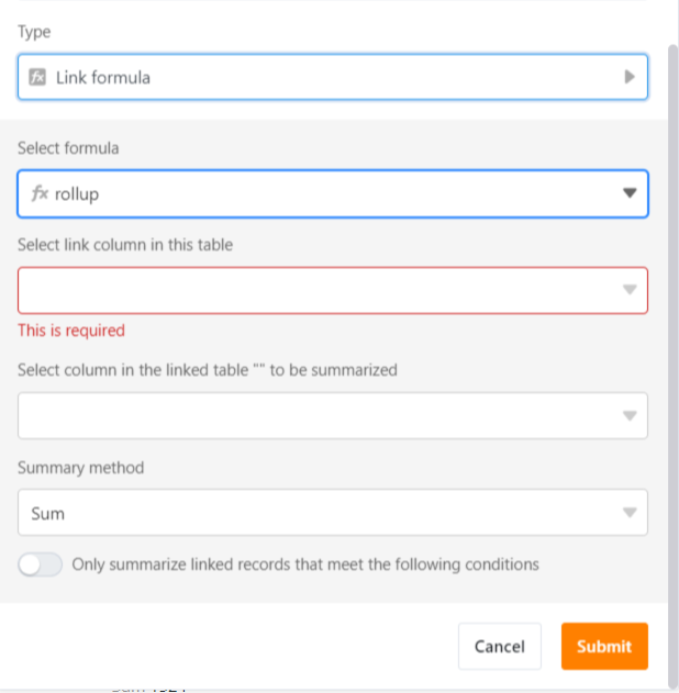 Issue in Roll-up Function - Formulas - SeaTable Forum